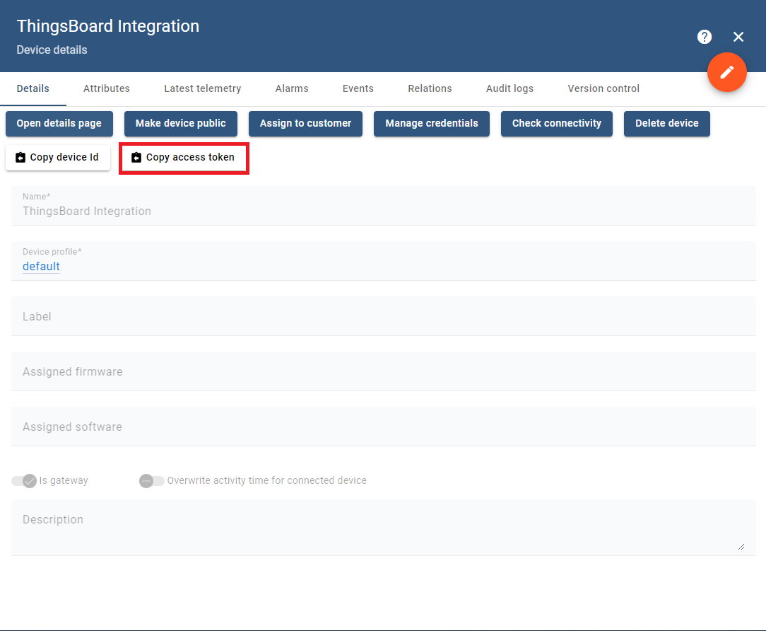 ThingsBoard Integration